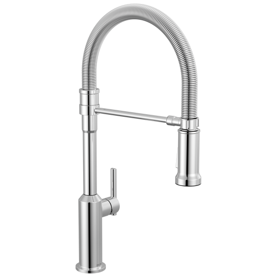 Single Handle Pull-Down Kitchen Faucet With Spring Spout in Lumicoat ...