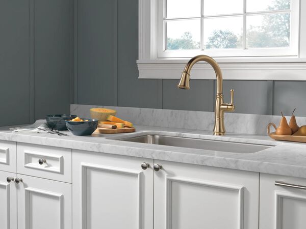 Single Handle Pull-Down Kitchen Faucet with ShieldSpray® Technology in ...